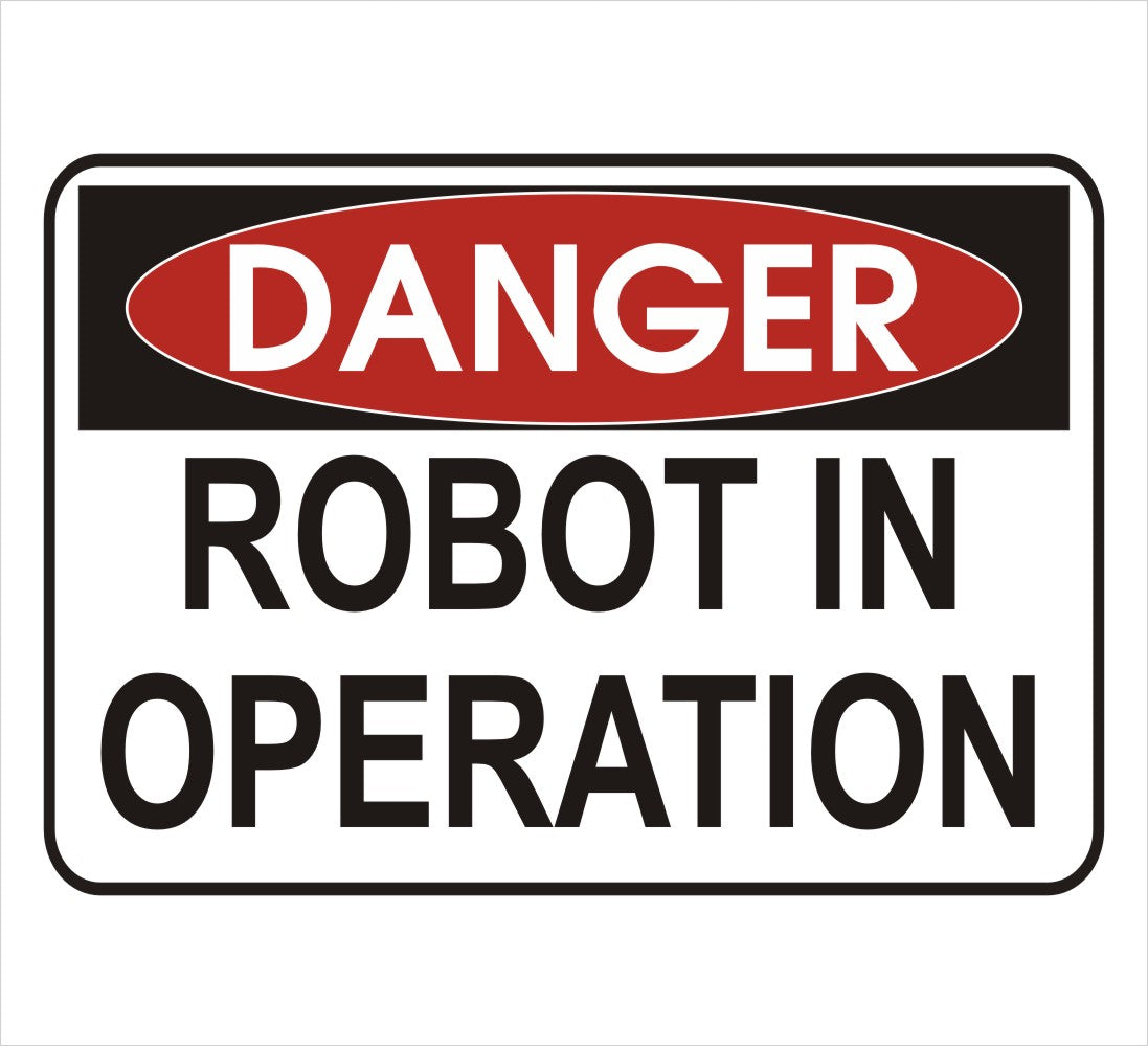 Robot In Operation Danger Decal – Powercall Sirens LLC
