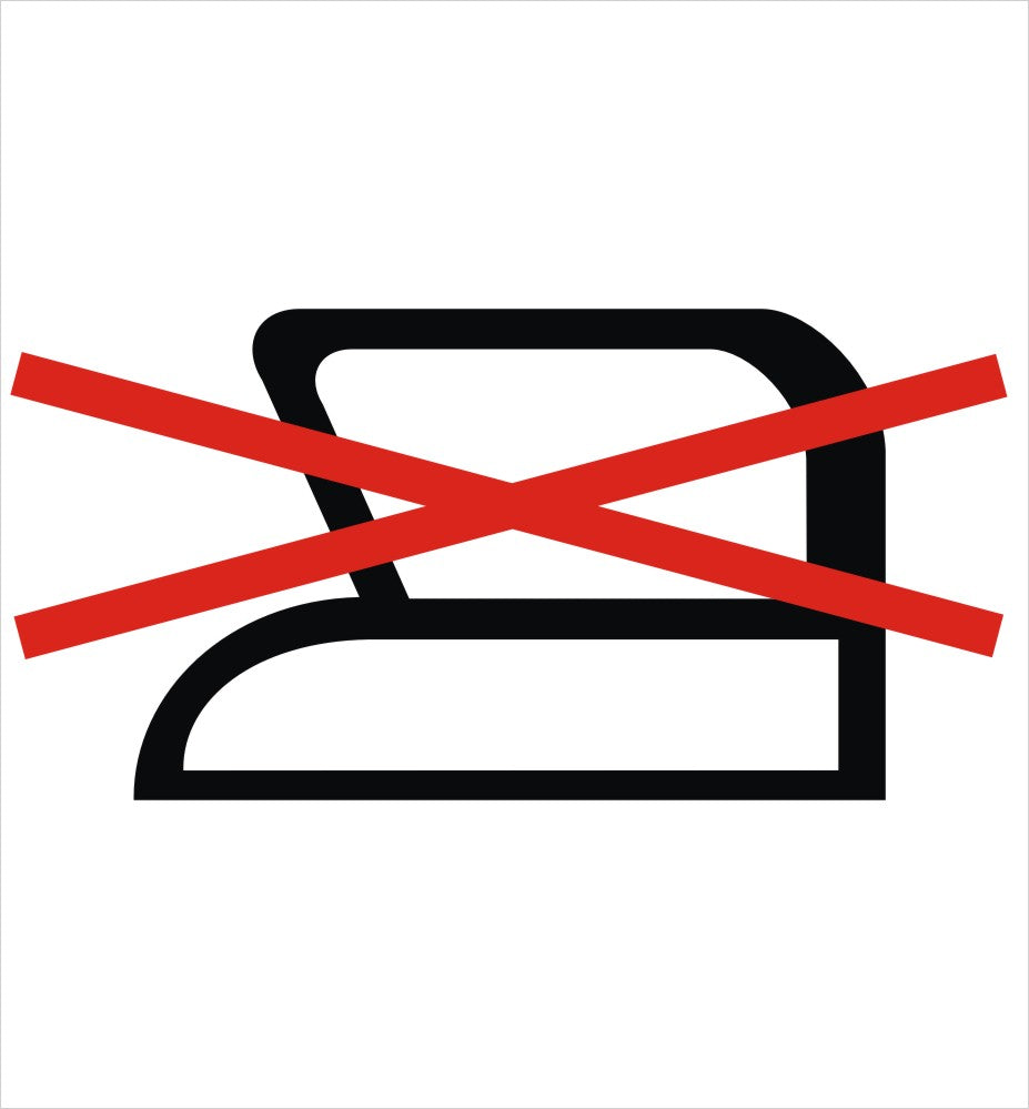 Do Not Iron Warning Label Decal – Powercall Sirens LLC