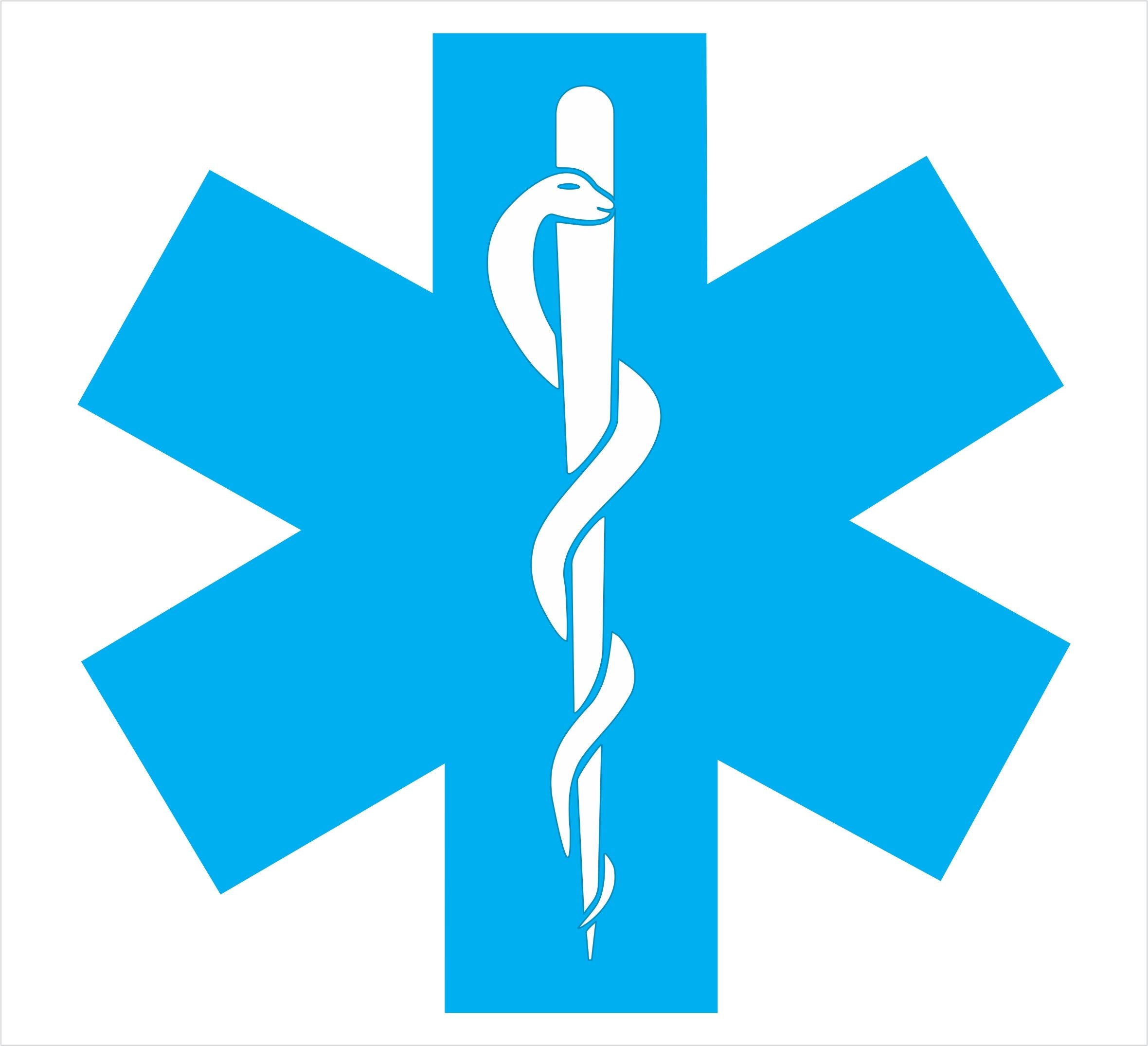 Light Blue Star Of Life Decal – Powercall Sirens LLC