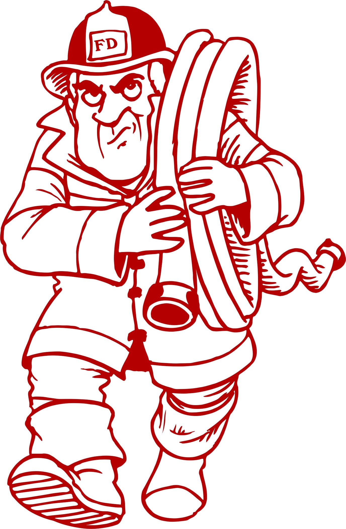Firefighter Hose Decal – Powercall Sirens LLC