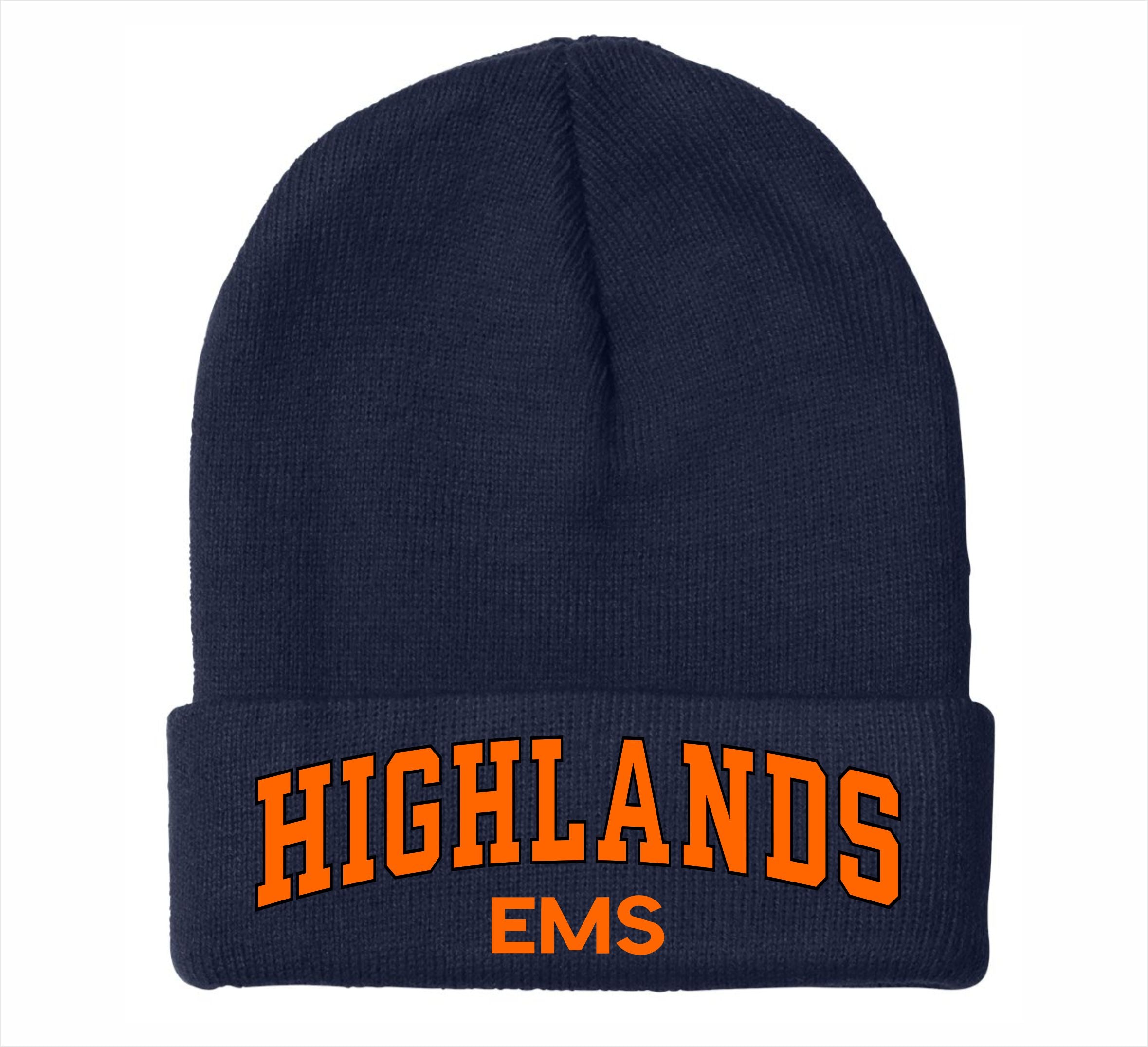 Highlands EMS Customer Embroidered Winter hat – Powercall Sirens LLC