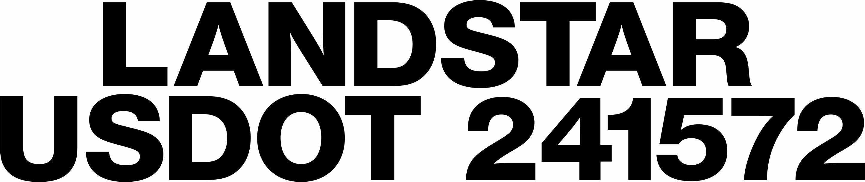 Landstar USDOT Special Customer Decal 19"x4" – Powercall Sirens LLC