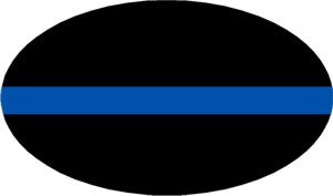 Oval Thin Blue Line – Powercall Sirens LLC