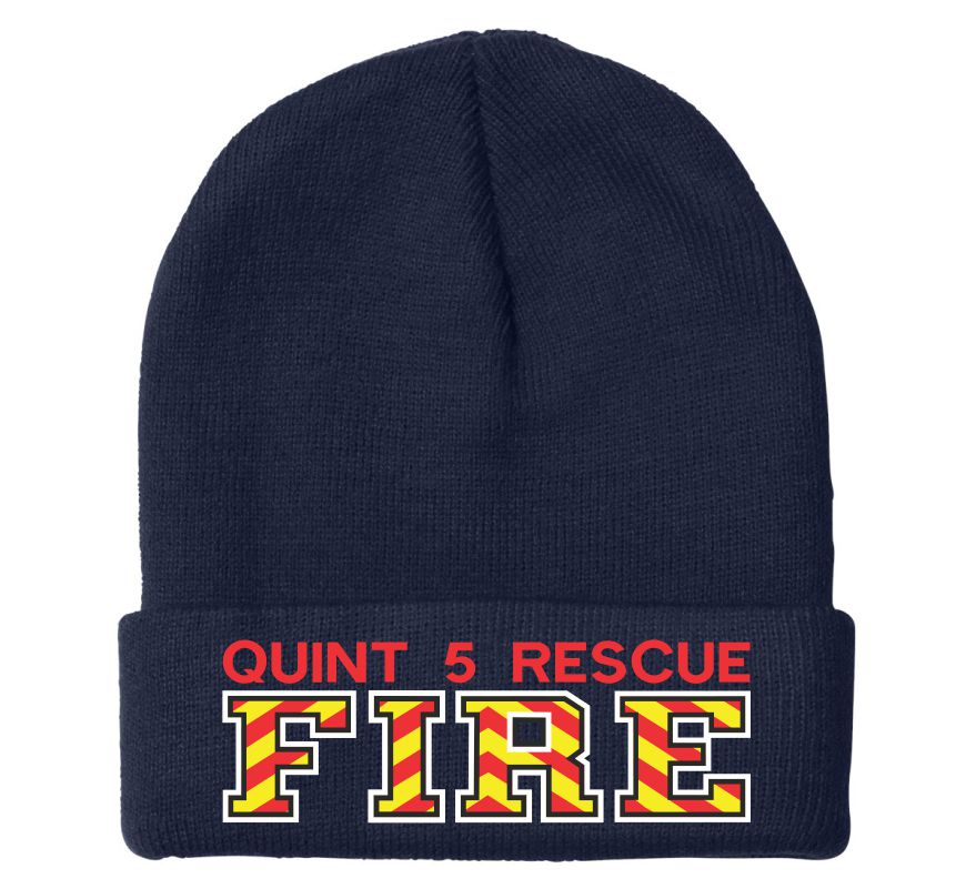 Quint 5 Rescue Fire Chevron Embroidered Winter Hat – Powercall Sirens LLC