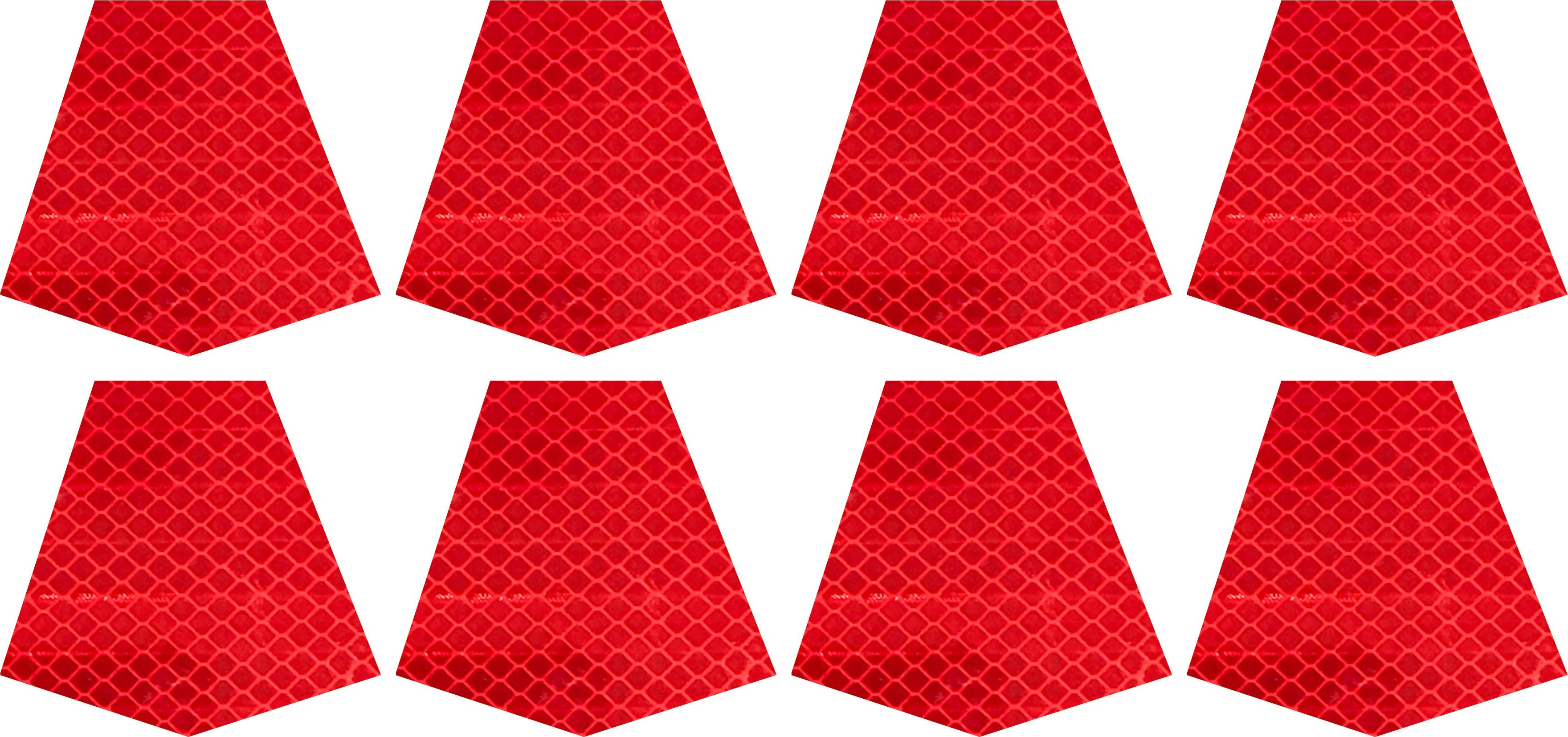 Set of 8 - 3M Red Bullard Style Retro Prismatic Trapezoids – Powercall ...