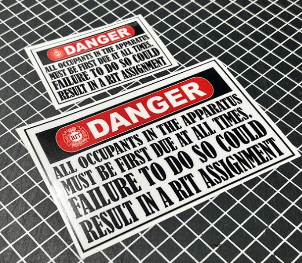 Window Sticker & Hard Hat Sticker -Rit Assignment set of Decals ...