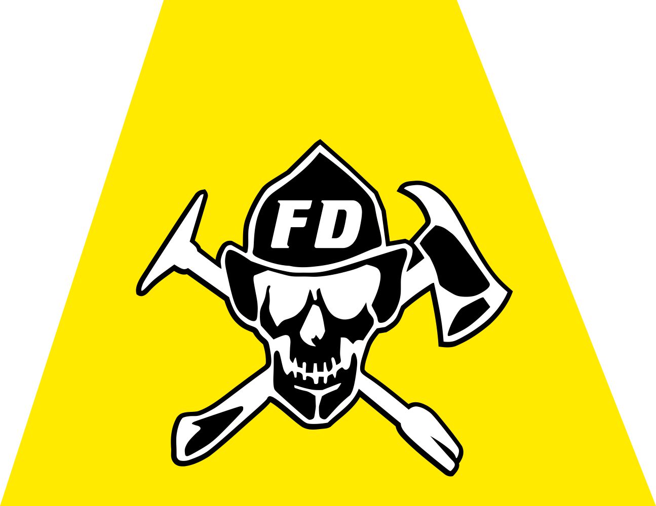 Skull Blk/White Helmet Trapezoid – Powercall Sirens LLC