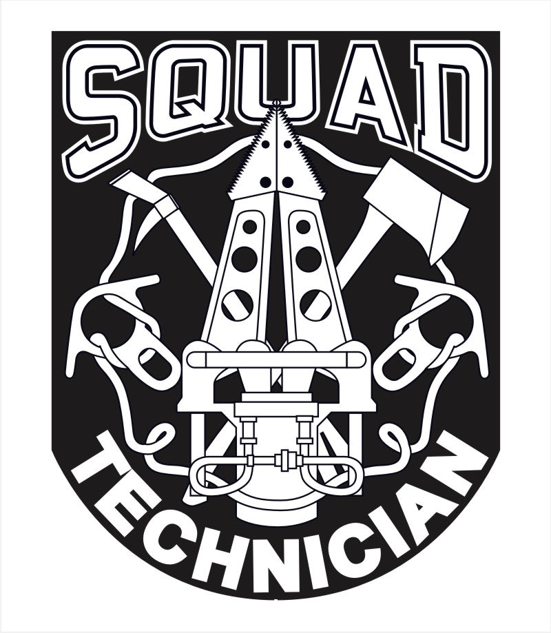 Squad Technician White/Black Decal – Powercall Sirens LLC