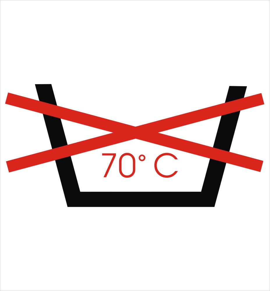 Do Not Wash About 70 Degrees Warning Label Decal – Powercall Sirens LLC